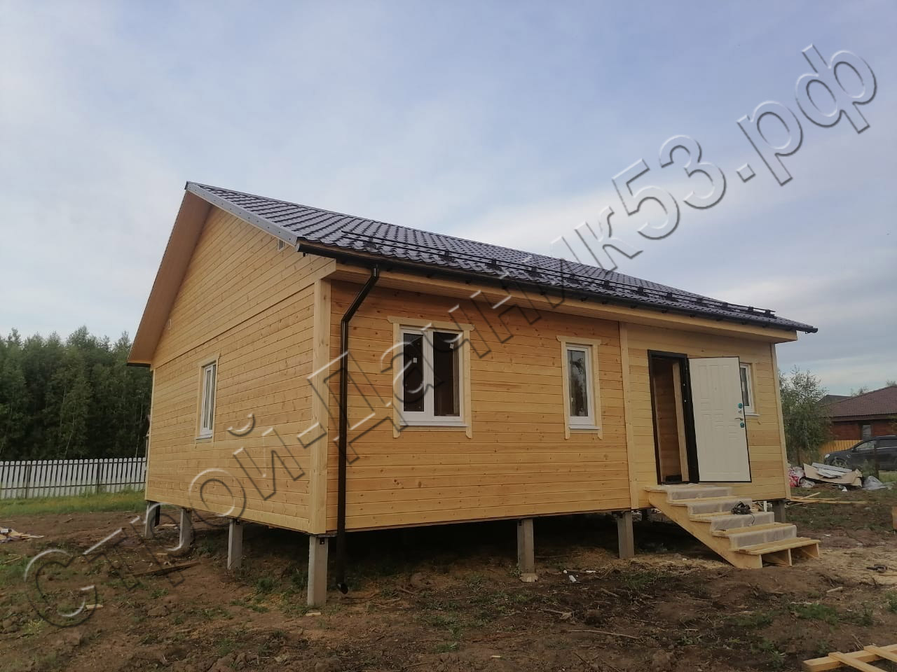Каркасно-щитовой дом Д-23, 9х9м, 81 М², Тульская область, Заокский ...